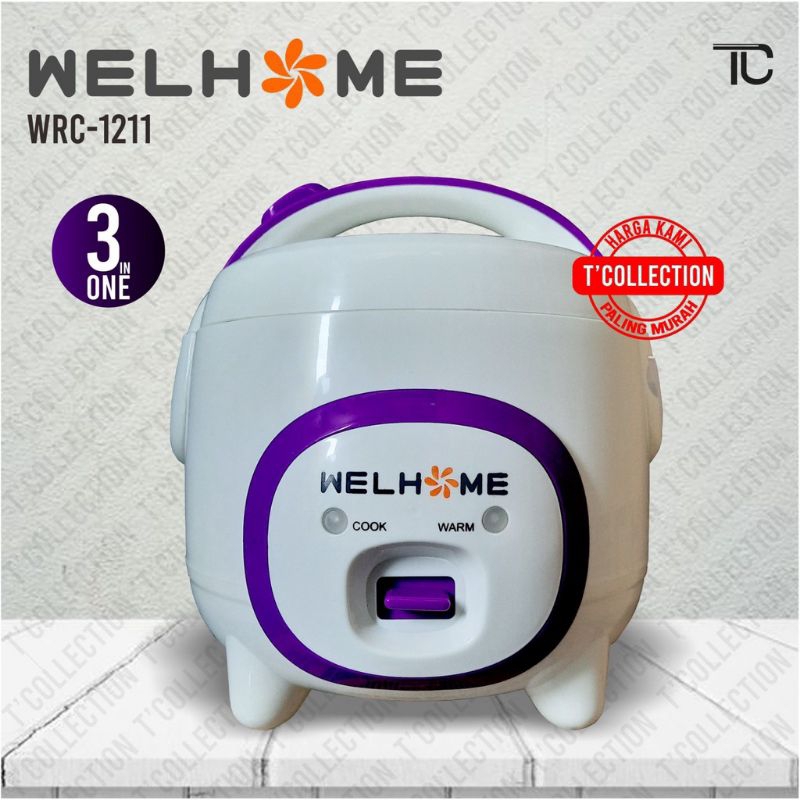 Jual Welhome Rice Cooker 1,2 L / Magic Com 3in1 Miltifungsi - WRC 1211 ...