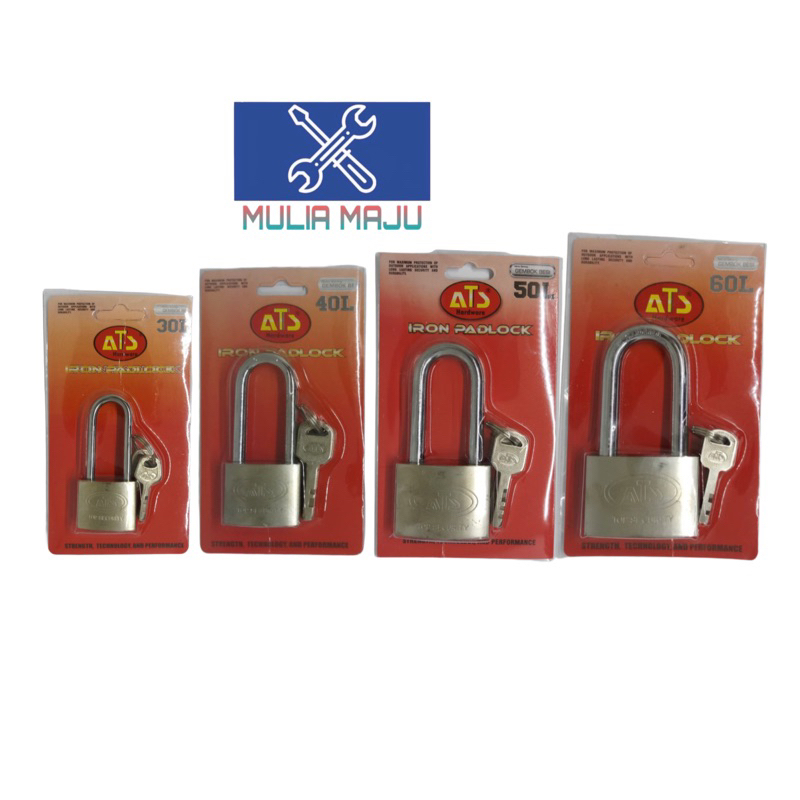 Jual Gembok ATS panjang/gembok pagar rumah ats 30mm 40mm 50mm 60mm ...