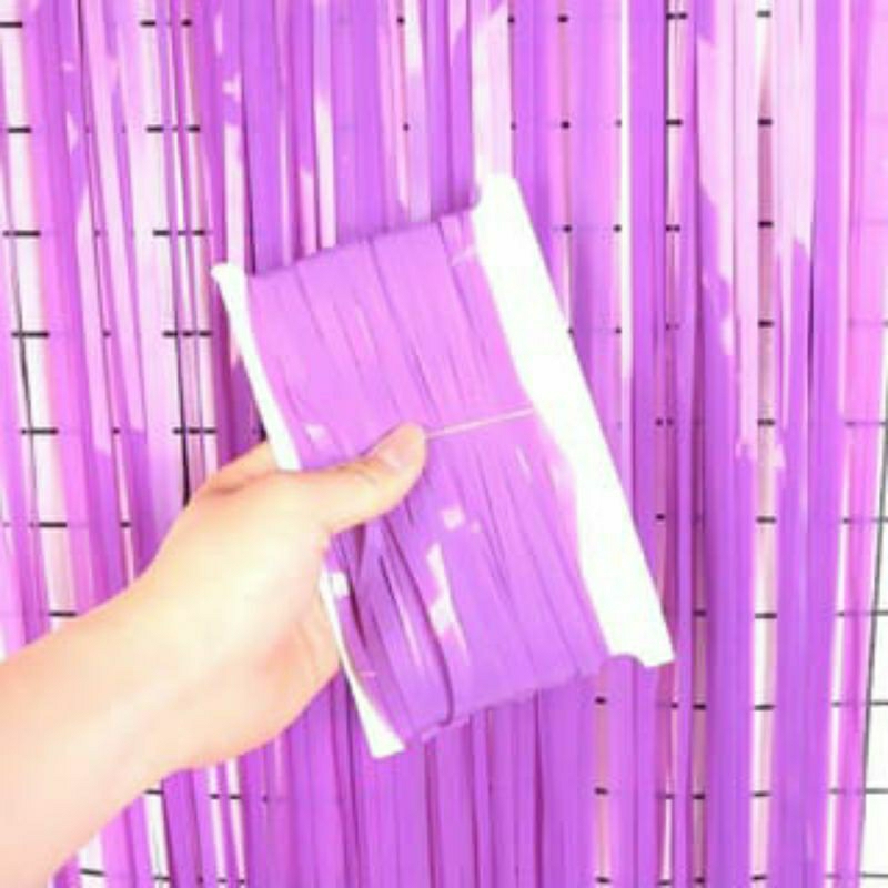 Jual Tirai foil ulang tahun taun happy birthday slinger curtain foil ...