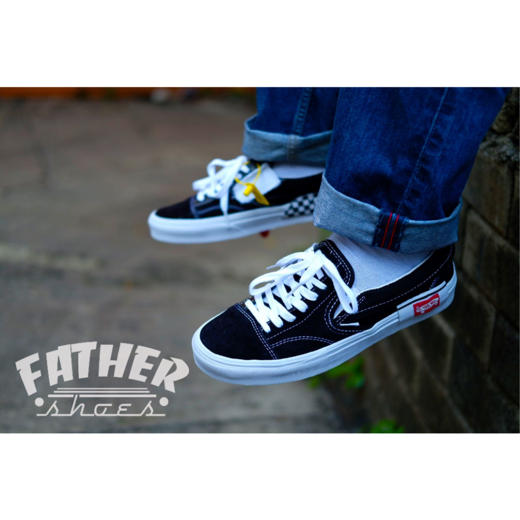 Jual Vans Slip On Cut And Paste Black White | Shopee Indonesia