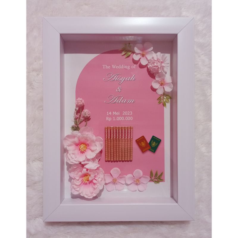 Jual MAHAR PERNIKAHAN CUSTOM BINGKAI MAHAR PERNIKAHAN 3D MAHAR ACRYLIC ...