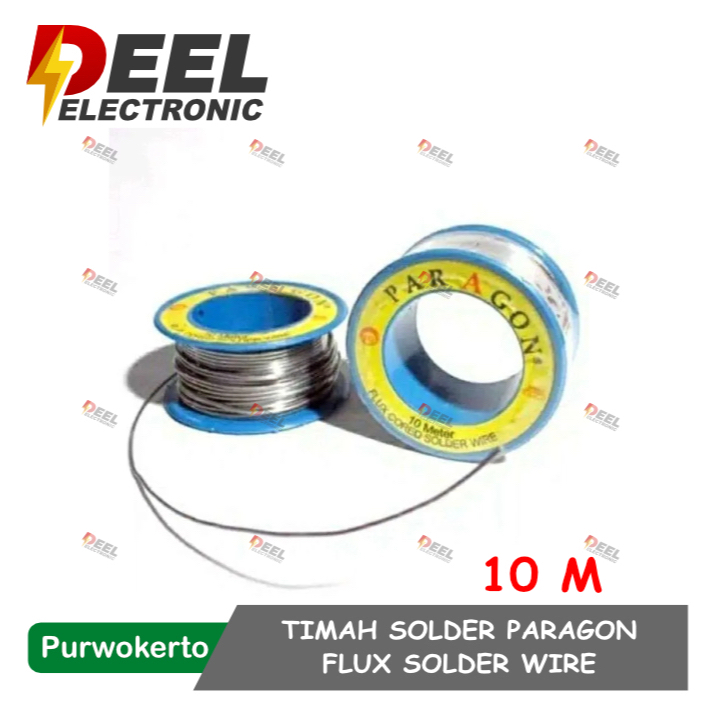 Jual TIMAH SOLDER PARAGON 10M TINOL PARAGON 0.8MM FLUX TIMAH ROL 10MM 0 ...