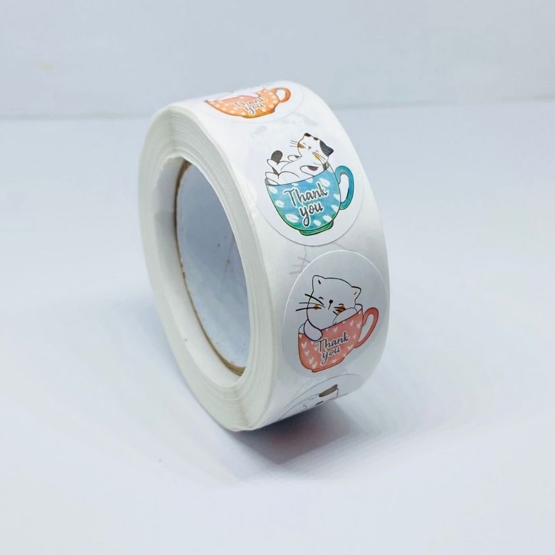 Jual Sticker label thank you sticker label jualan sticker label roll ...