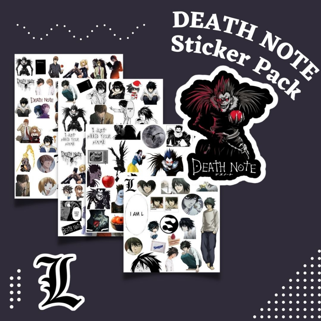 Jual Sticker DEATH NOTE anime aesthetic cute kira custom | Shopee Indonesia