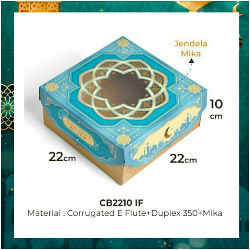Jual Cake Box Packaging Kotak Kue Lebaran Kemasan Idul Fitri Box Kue ...