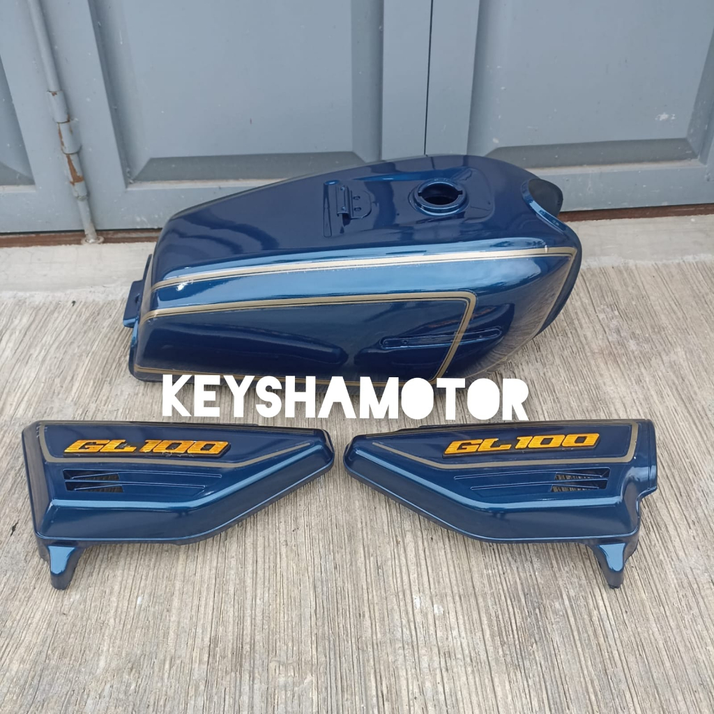 Jual TANGKI GL 100 PRES PABRIK BIRU SET COVER AKI BIRU | Shopee Indonesia