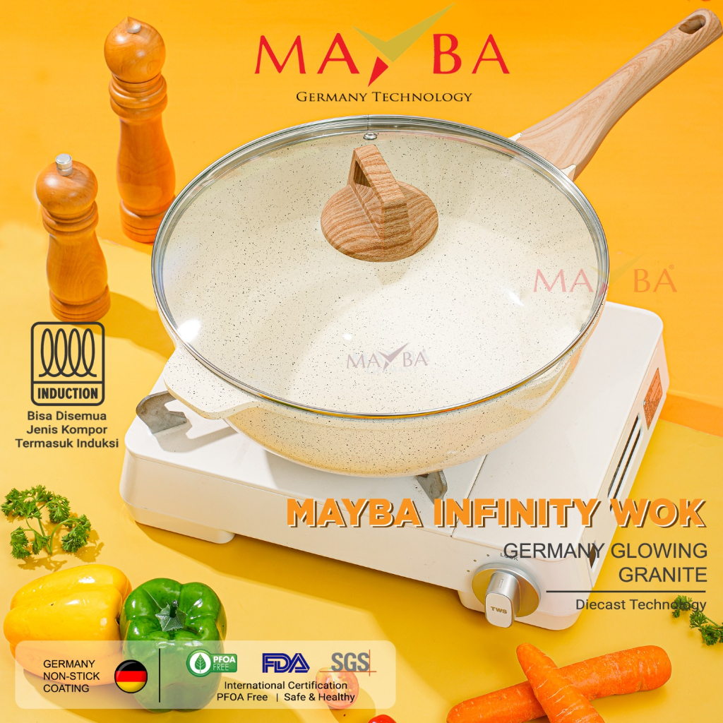 Jual New Mayba Panci Wok Pan 24Cm Wajan Penggorengan Deep Mayba ...