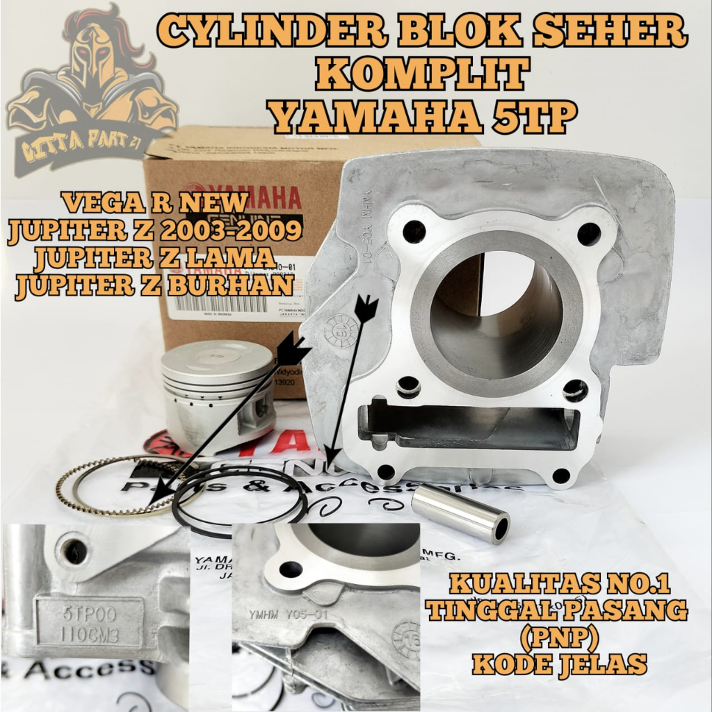 Jual CYLINDER BLOK SEHER PISTON RING KOMPLIT YAMAHA 5TP KUALITAS ASLI ORIGINAL YAMAHA YGP ...