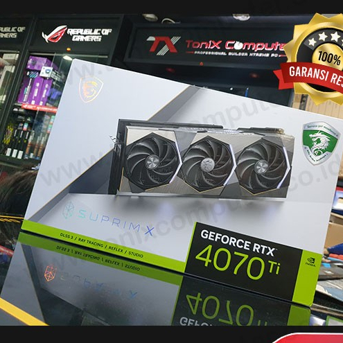 Jual MSI RTX 4070 Ti SUPRIM X 12G | VGA Gaming RTX 4070Ti | Shopee Indonesia