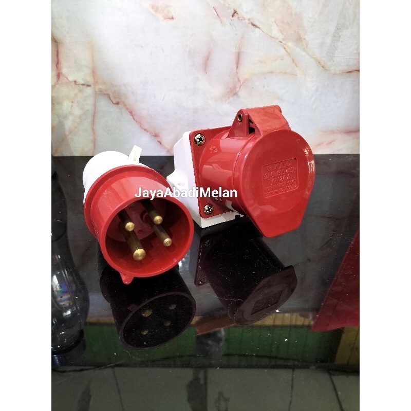 Jual SOCKET PLUG 4 PIN 32A CEE 024 CEE 124 / surface mounting stop kontak genset 3 pas | Shopee ...