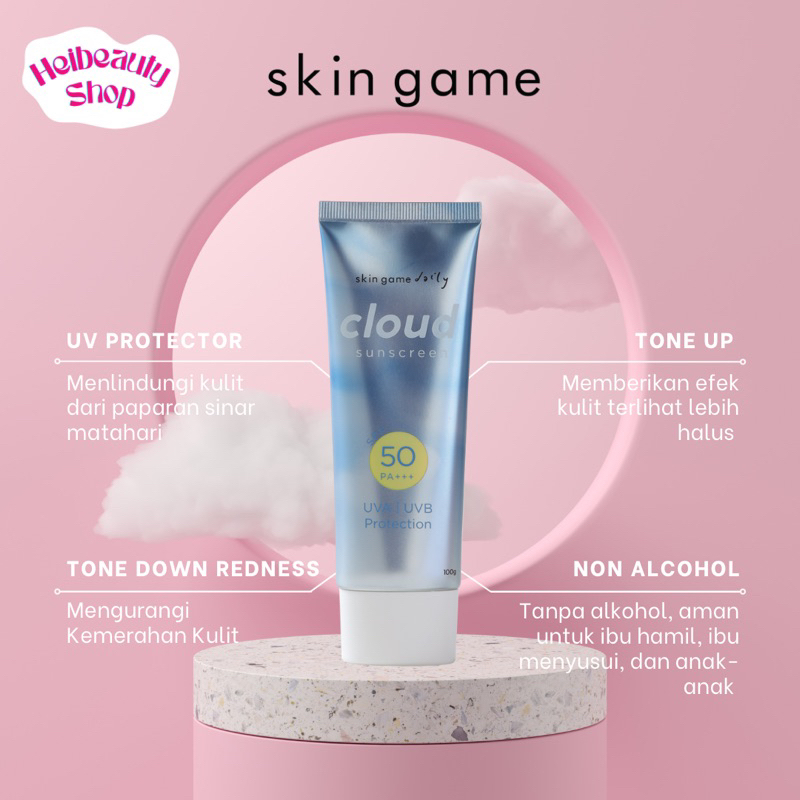 Jual SKIN GAME Cloud Sunscreen SPF 50 PA+++ | Shopee Indonesia