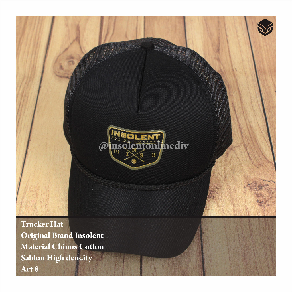 Jual Insolent - Topi Trucker Hat Baseball Jaring - Out of Control Badge ...
