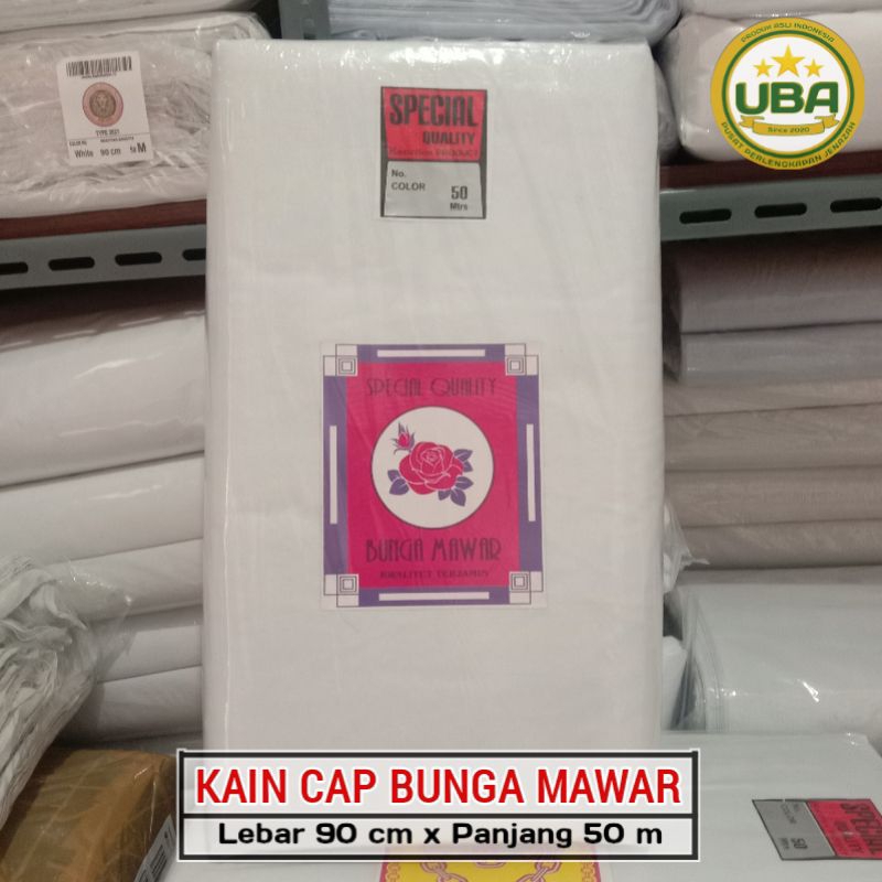Jual Kain Kafan Kain Mori 1 Roll Lebar 90cm x Panjang 50m Cap Bunga ...