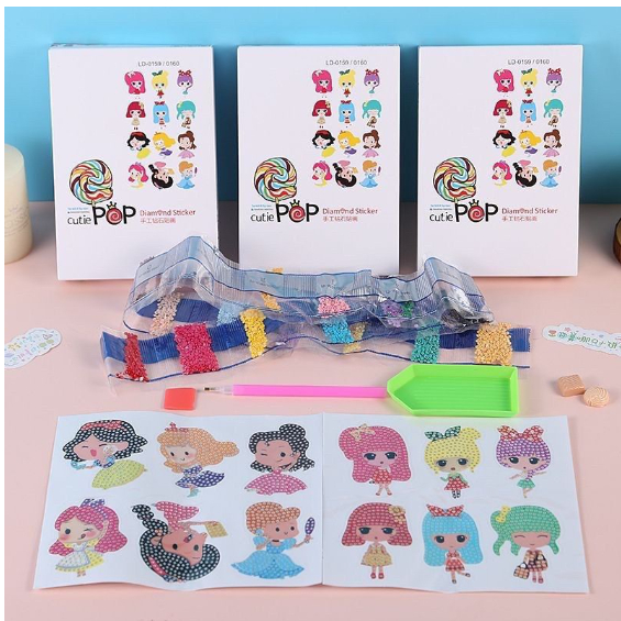 Jual STICKER DIY DIAMOND VIRAL PAINTING CARTOON / STICKER CUTI POP ...