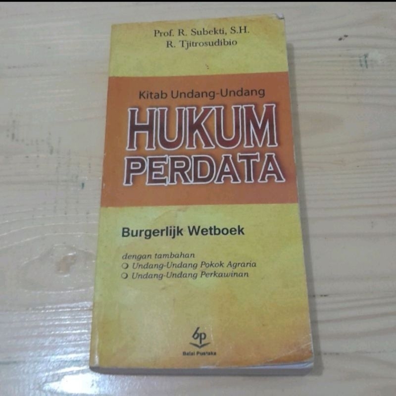 Jual [BUKU BEKAS] BUKU KITAB UNDANG UNDANG HUKUM PERDATA / KUH PERDATA ...