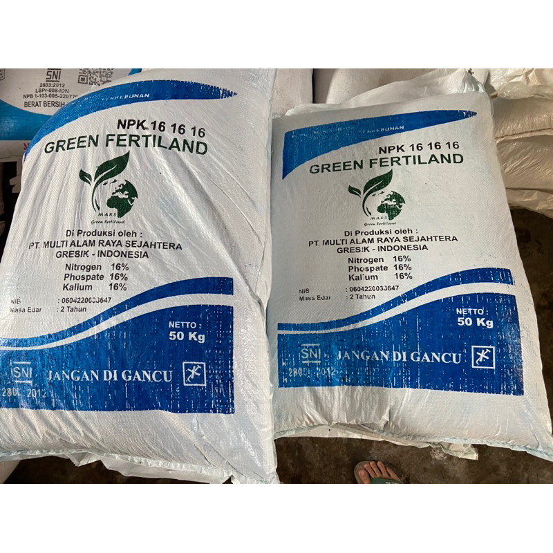 Jual Pupuk NPK 16 Green Fertiland Biru 50kg | Shopee Indonesia
