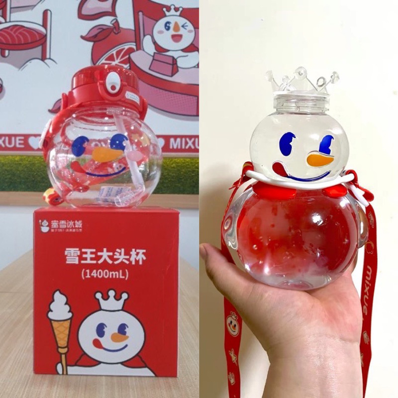 Jual Botol Minum Mixue Snow King 700ml | Tumblr viral Mixue | Shopee ...