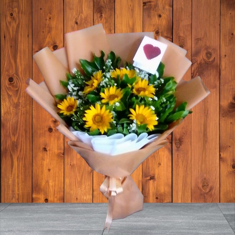 Jual Hand buket bunga matahari fresh | Shopee Indonesia