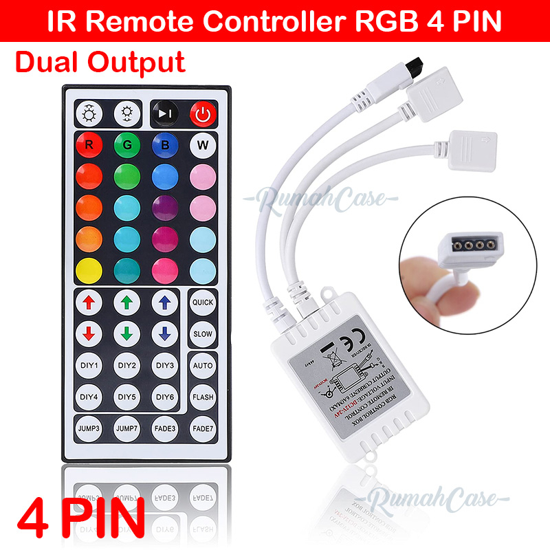 Jual Controller RGB 4 Pin Remote 44 keys IR Driver Cabang 5050 3528 ...