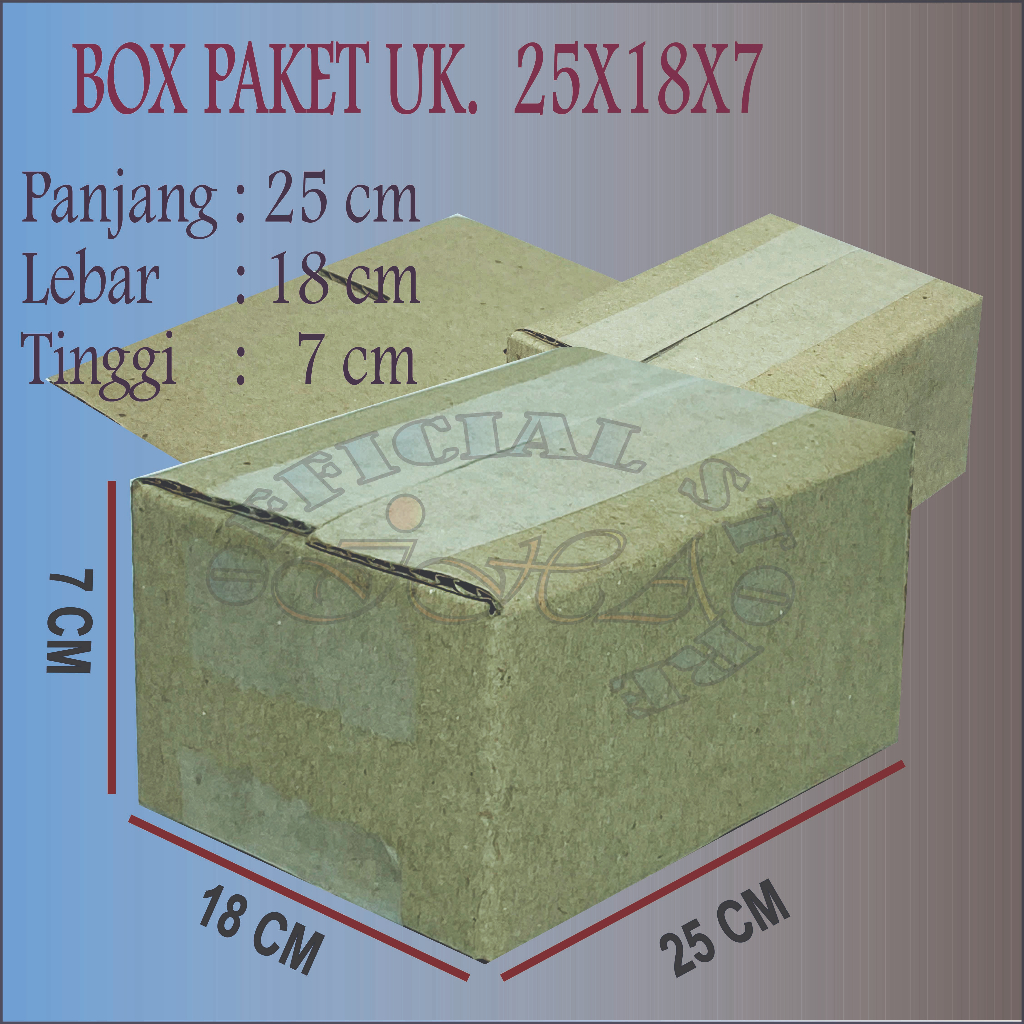 Jual Box packing uk. 25x18x7 cm kardus online murah packaging paket ...