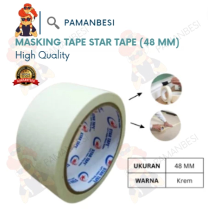 Jual Lakban STAR 48 mm / 2 inch Masking Tape Isolasi Lakban Selotip Kertas | Shopee Indonesia