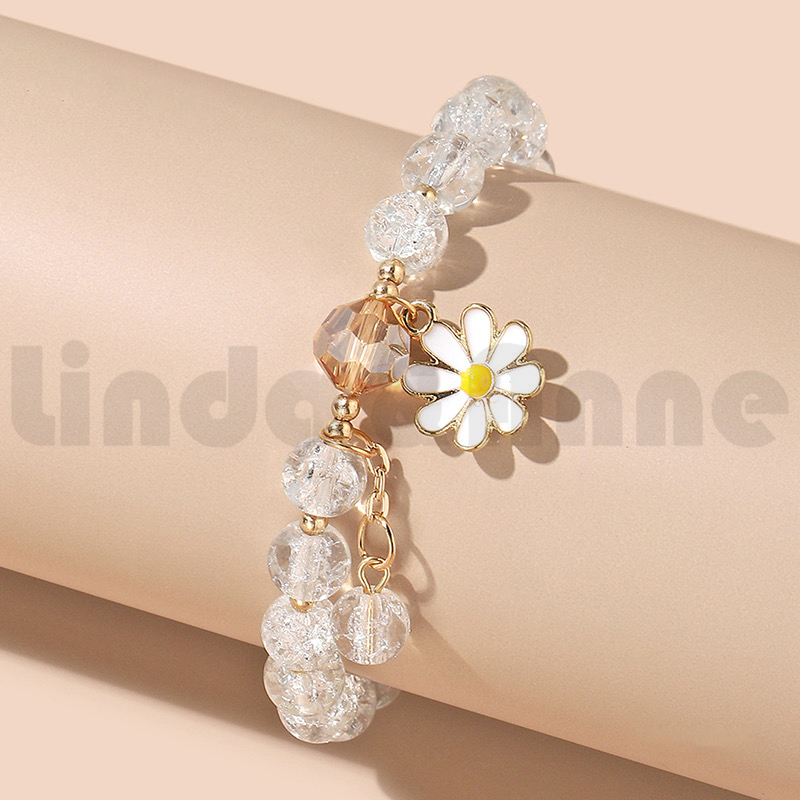 Jual Gelang Daisy Rumbai Bunga Kristal Wanita - Crystal Daisy Flower ...