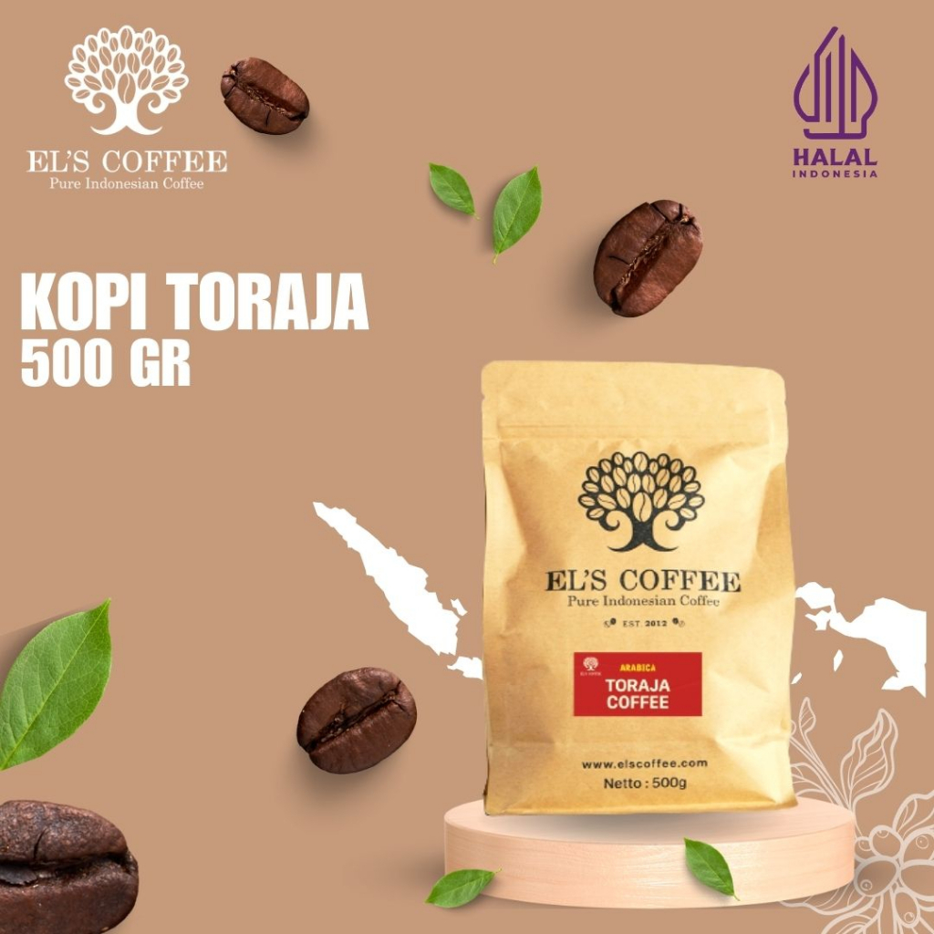 Jual EL'S COFFEE Toraja Arabika 500Gr Pure Indonesia Coffee Beans ...