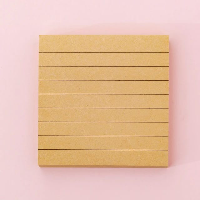 Jual Sticky Notes Kraft / Kertas Coklat Warna-warni Stickie Note Craft ...