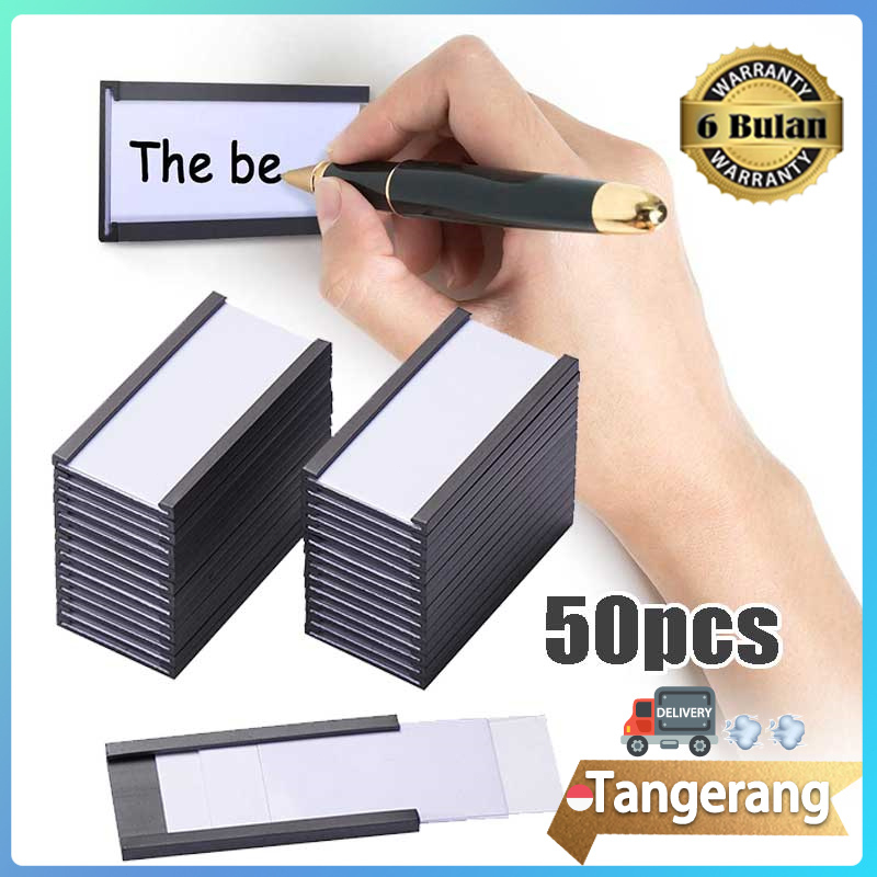 Jual 50pcs Magnetic Label Holders with Data Card Holders Holder Label ...
