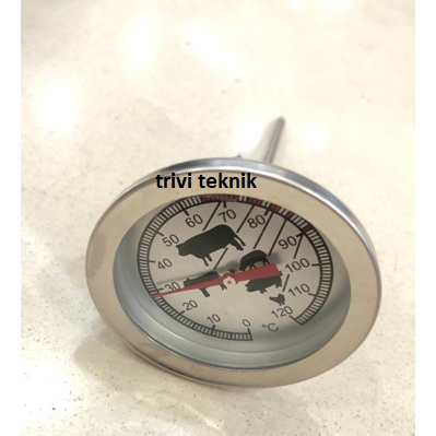 Jual alat ukur suhu kematangan daging,meat thermometer analog stainless ...