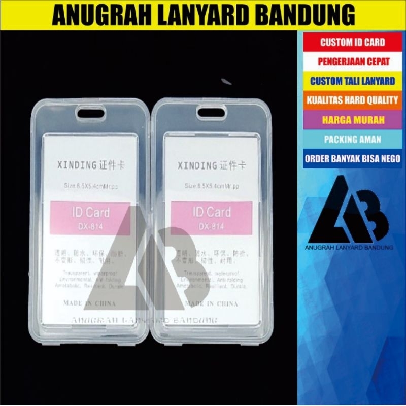 Jual FRAME BOX / card holder transparan box tutup / casing idcard ...