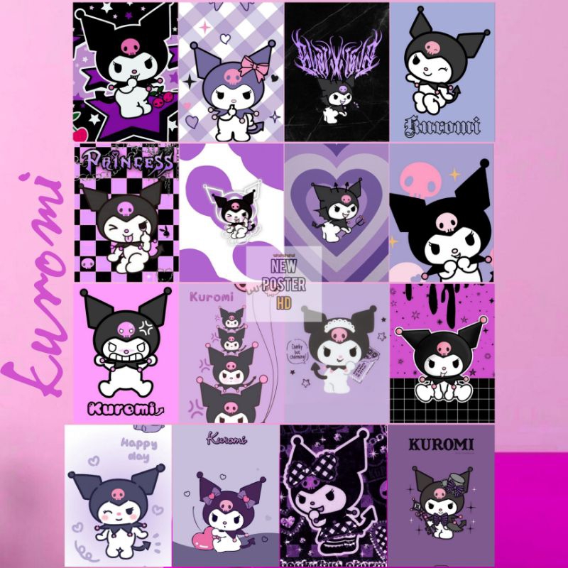 Jual (16PCS) POSTER DINDING AESTHETIC TEMA KUROMI | Shopee Indonesia