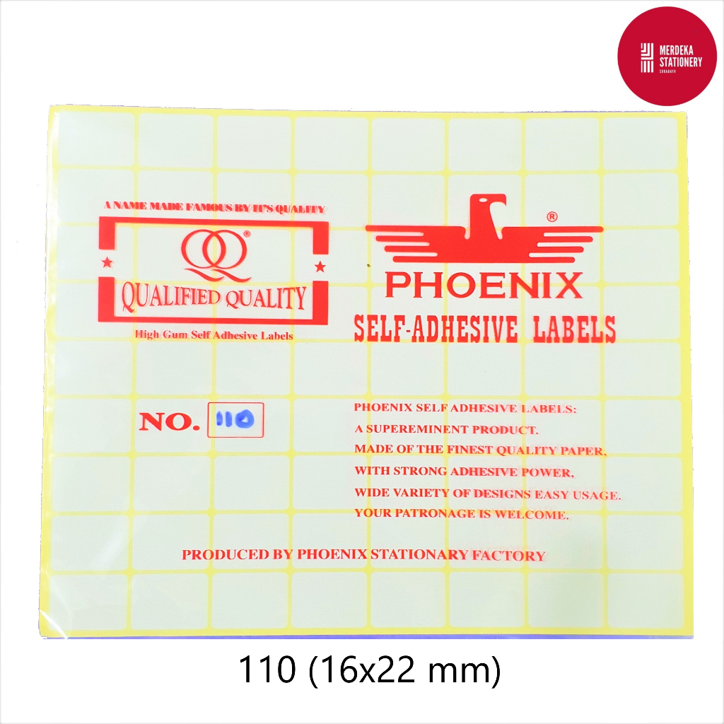 Jual Stiker/Sticker/Label Harga Nama Undangan Tempel Phoenix No. 103 ...