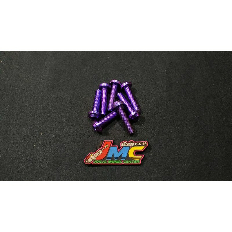 Jual Baut Titanium GR5 Blue Purple M10x40 (Drat 14 panjang 4cm ...