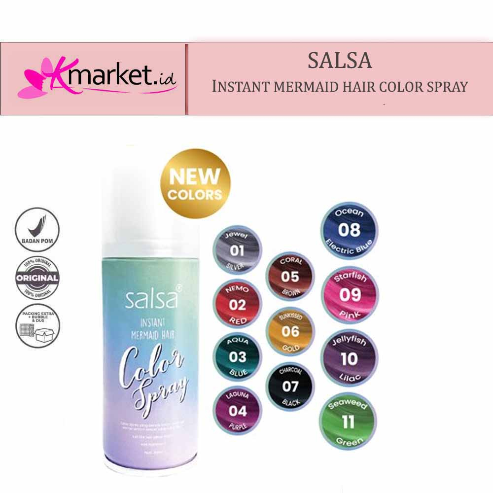 Jual SALSA Instant Mermaid Hair Color Spray | Semir Rambut Temporary ...
