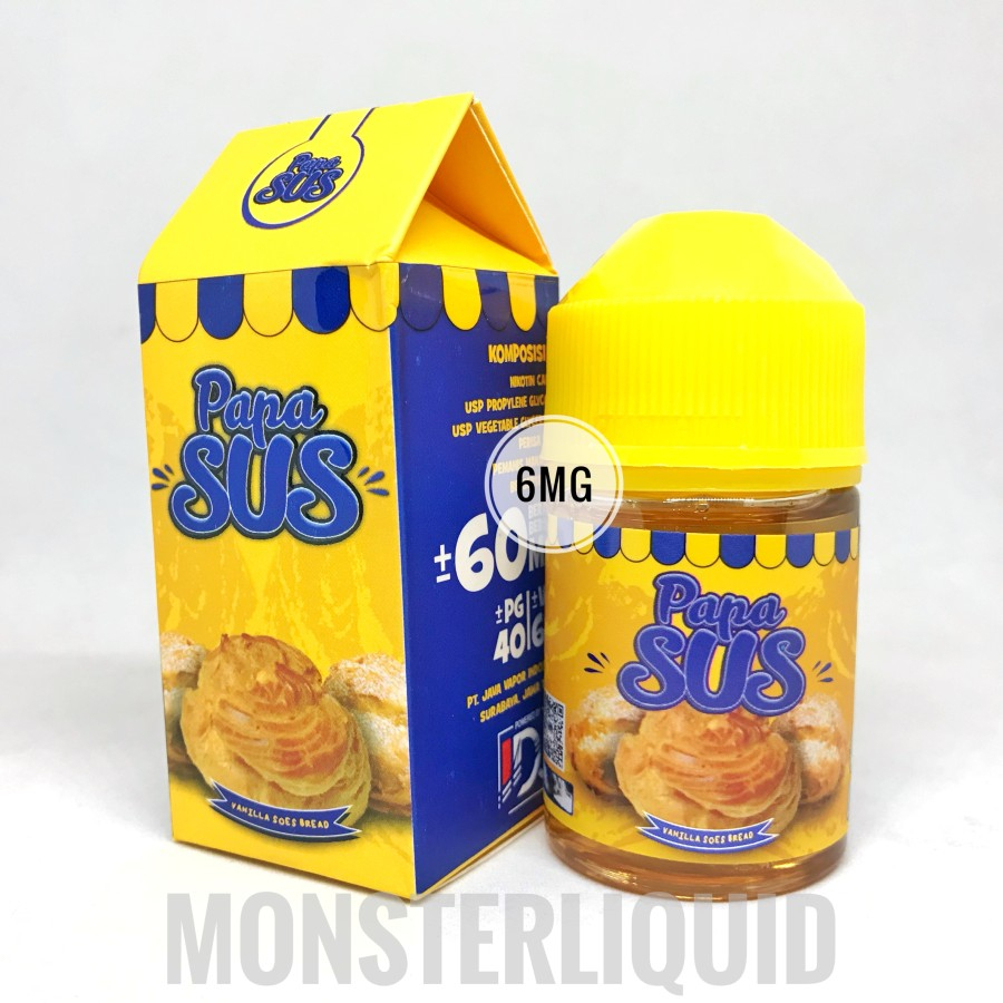 Jual PAPA SUS VANILLA SOES BREAD BY IDJ X ZNAKE X VAPORKING 6MG 60ML ...