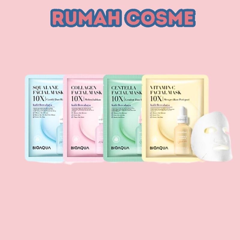 Jual BIOAQUA SHEETMASK 10X EFFECT MASKER WAJAH WHITENING ANTI AGING ...