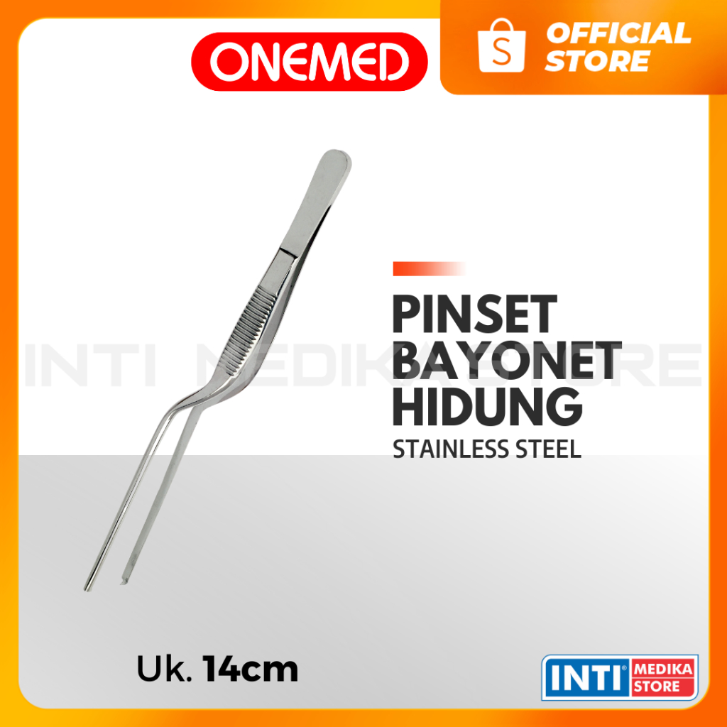 Jual ONEMED - Pinset Bayonet Hidung Stainless Steel | Tweezer One Med ...