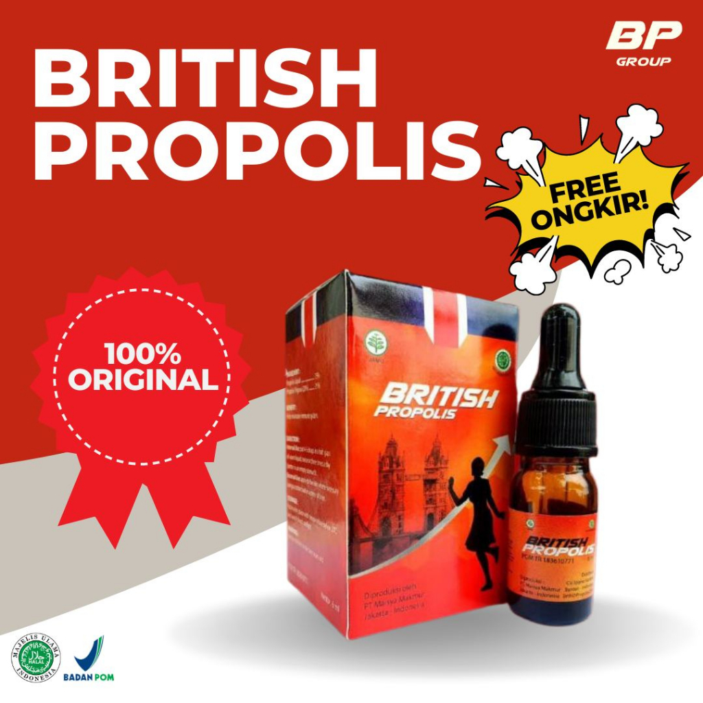 Jual British Propolis Dewasa Original 6ml Suplemen Kesehatan Halal ...