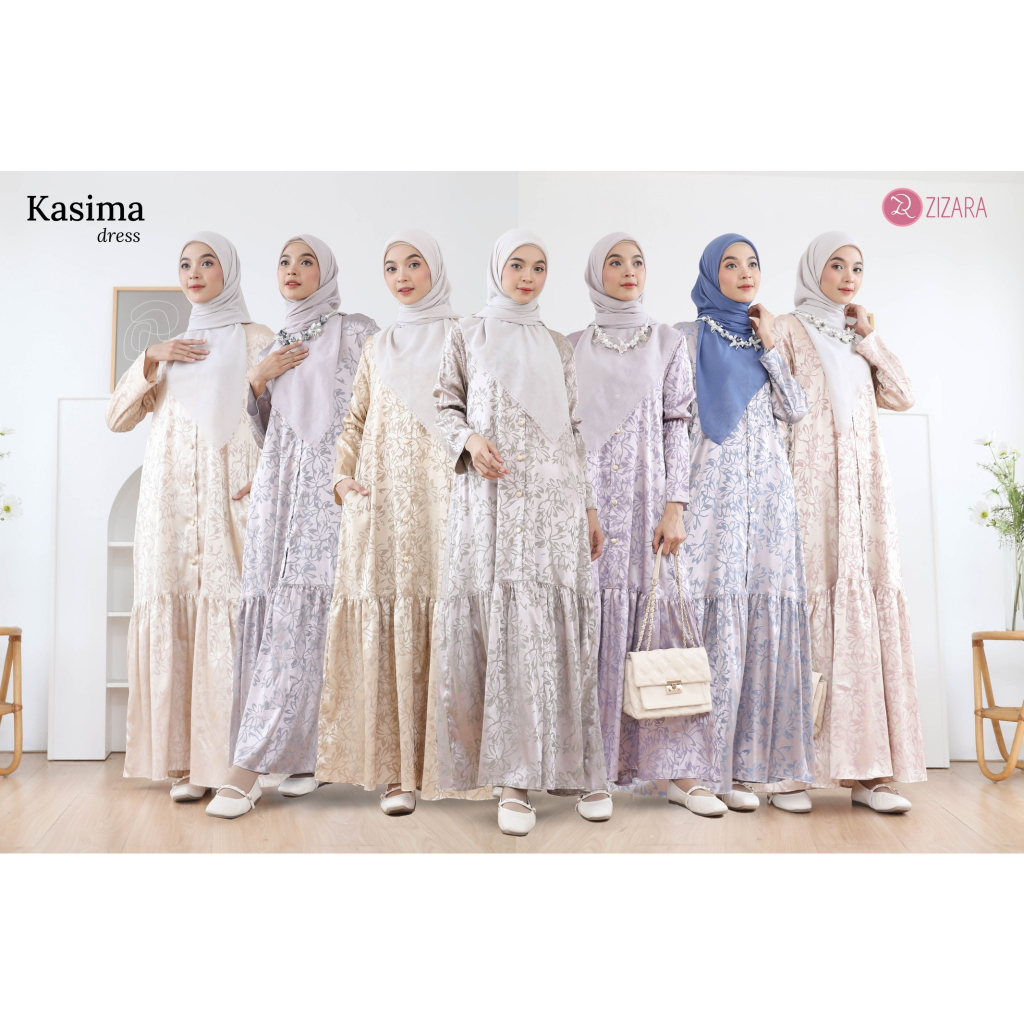 Jual Kasima Dress By Zizara/Dress Lebaran/Dress Kondangan/Dress Pesta ...