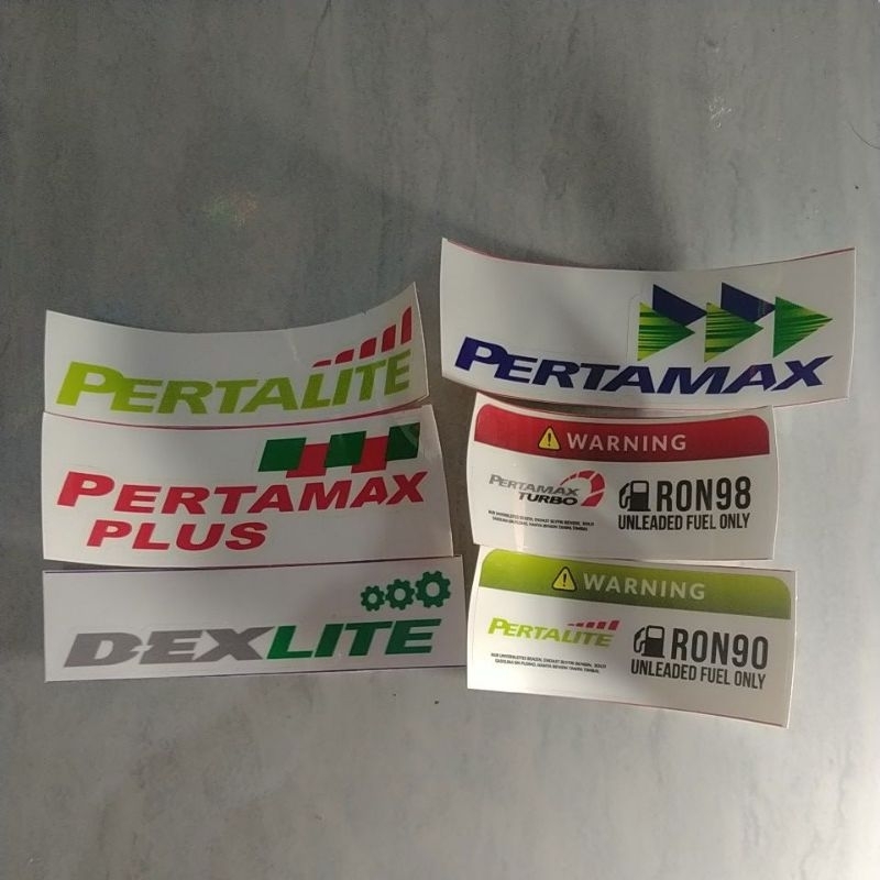 Jual (Bisa COD) Sticker Bahan Bakar Pertamina ( Pertalite, Pertamax ...