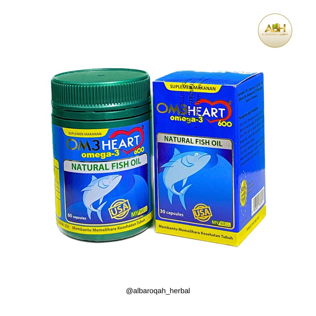 Jual OM3 HEART OMEGA 3 NATURAL FISH OIL (30KAPSUL/60KAPSUL) | Shopee ...