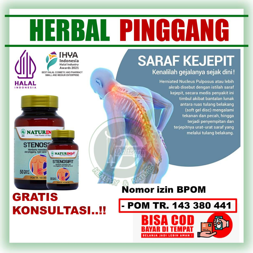 Jual Stenosifit Obat Sakit Pinggang Sampai Kaki Sakit Bokong Saraf ...