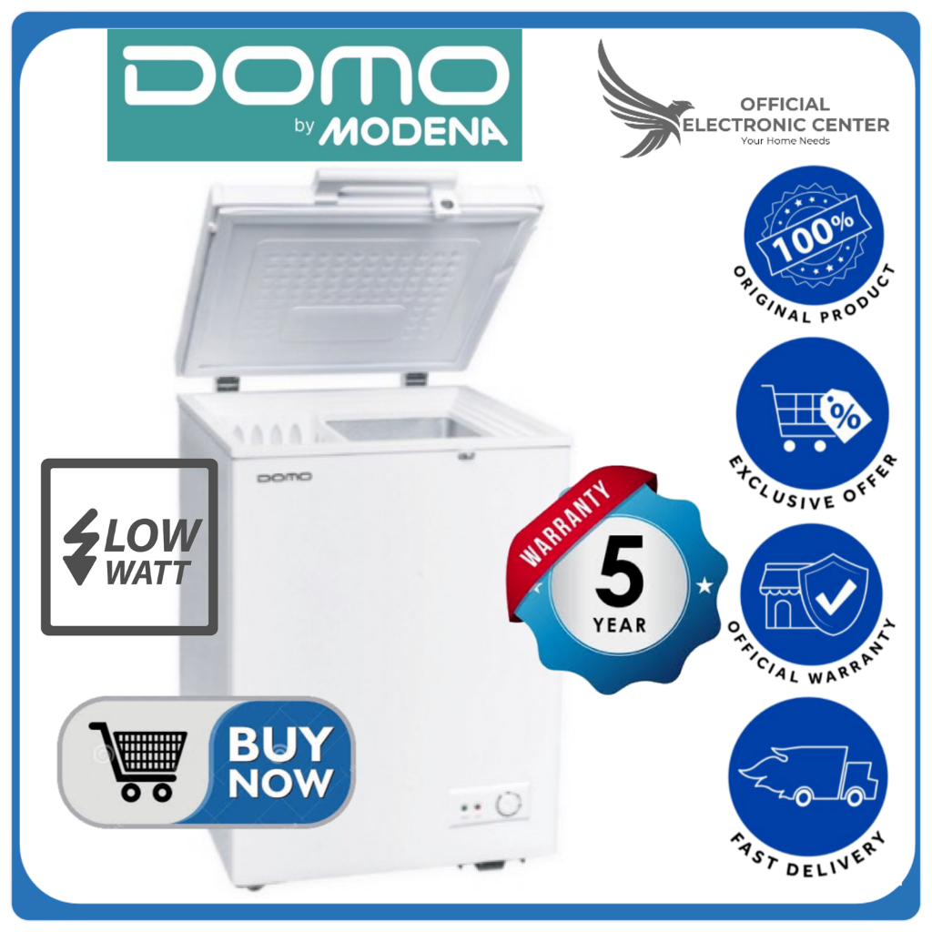 Jual CHEST FREEZER 116L DOMO BY MODENA DF 0120 DF0120W 116L POWER DUO ...