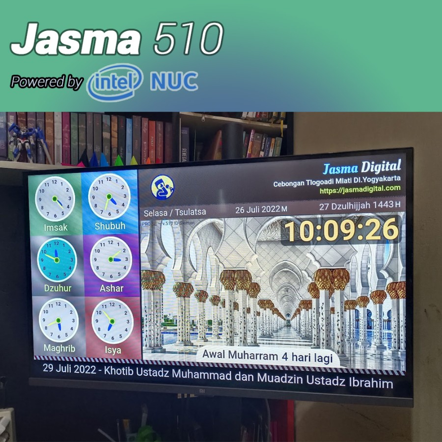 Jual Jam sholat Jasma Digital - Jasma 5 - JWS TV - Jam masjid waktu sholat pakai TV edisi ...