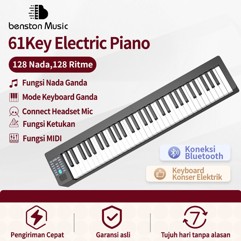 Jual Benston Music - piano profesional 61 tombol, piano listrik pintar ...