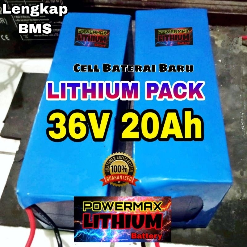 Jual LITHIUM PACK 36V 20AH LENGKAP BMS BATERAI SEPEDA LISTRIK POWERMAX SELIS UWINFLY GODA VIAR ...
