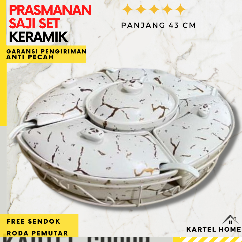 Jual HOME Wadah Saji Keramik Prasmanan Set Ukuran Jumbo | Shopee Indonesia