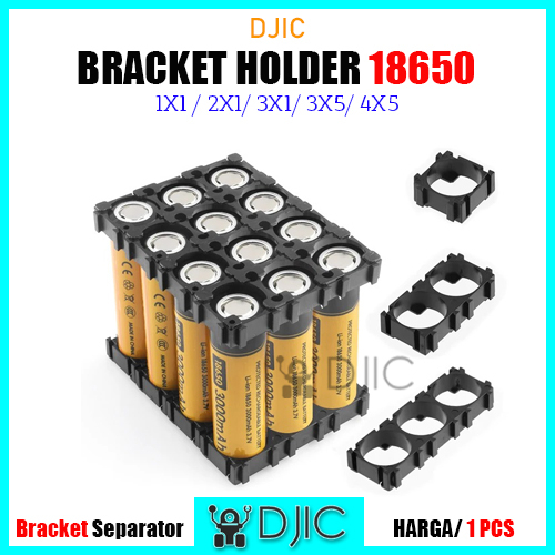 Jual Bracket Holder Baterai 18650 1x1 2x1 3x1 Battery Pack Grid ...