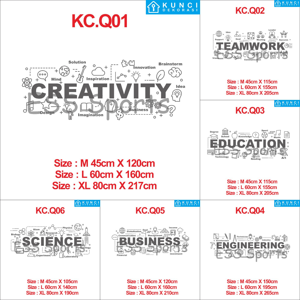 Jual Wall Sticker Stiker Dinding Kaca Quote Kata Motivasi Ruang Kantor ...